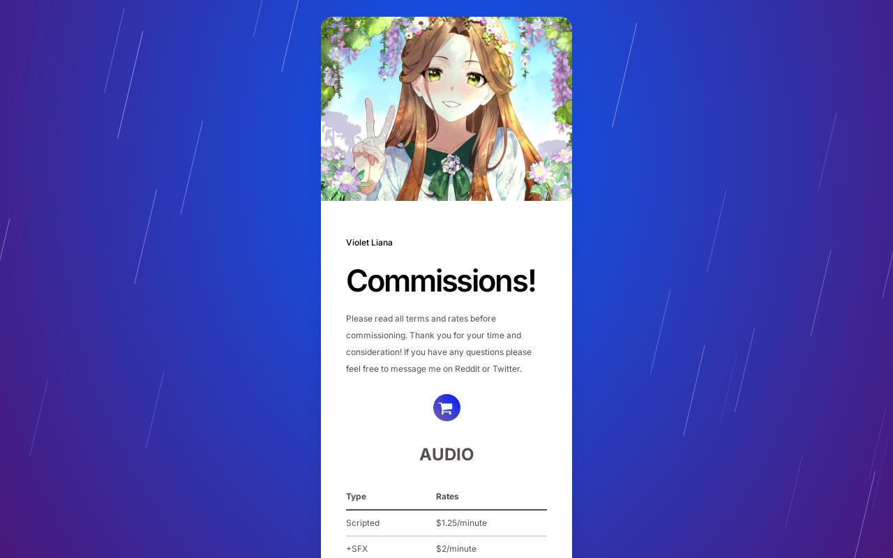 Violet Liana Commissions